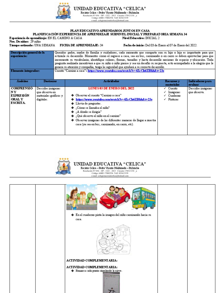 Planificaciones Mes de Enero.. | PDF | Aprendizaje