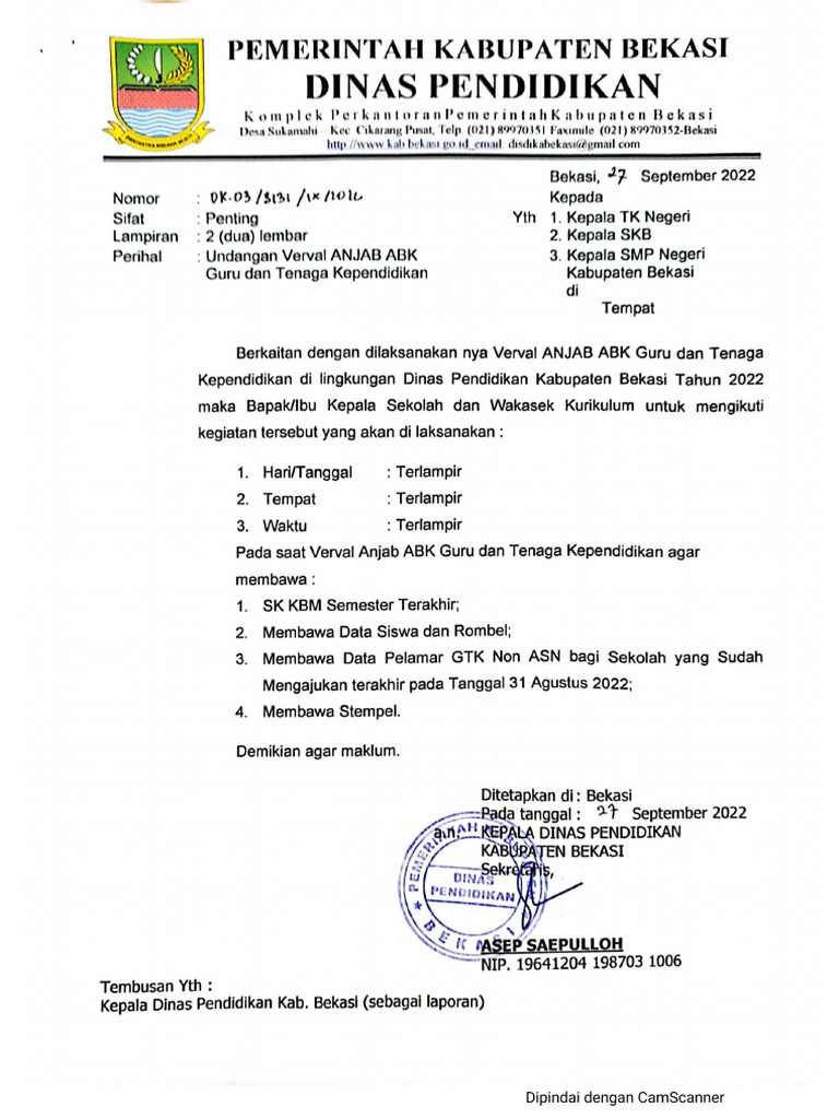 JADWAL Verval ANJAB ABK GTK 2022 Baru | PDF