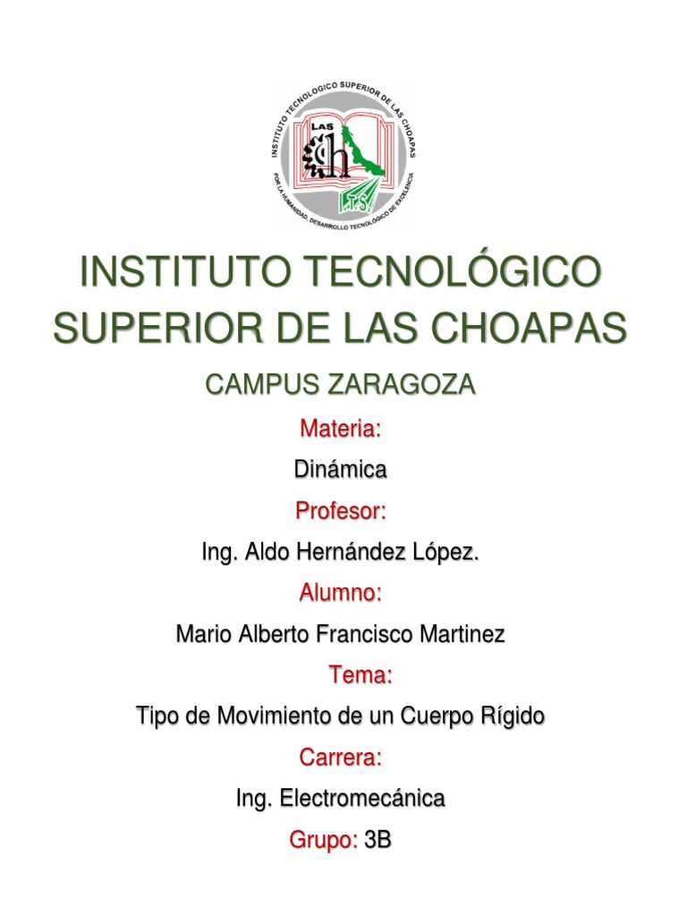 Act 1 - U2. - Tipos de Movimiento de Un Cuerpo Rígido | PDF | Velocidad ...