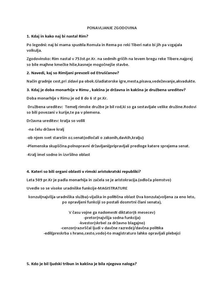 Zgodovina 1.letnik | PDF