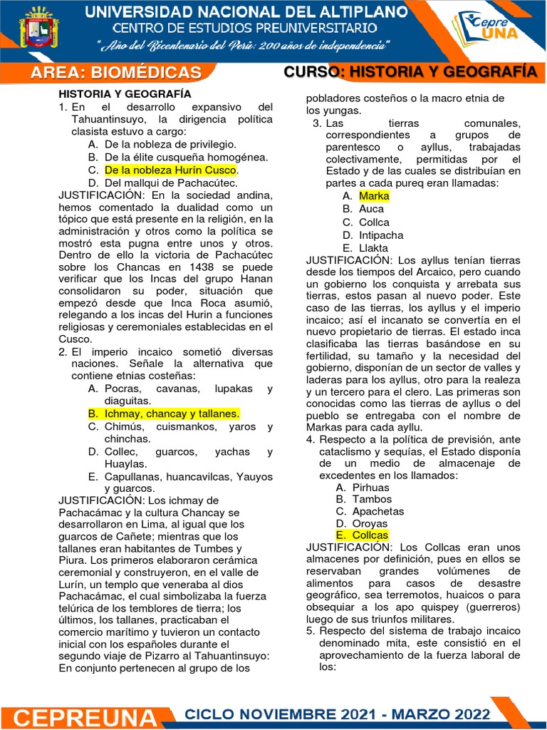 Historia - s5 | PDF | Imperio Inca | Ecuador