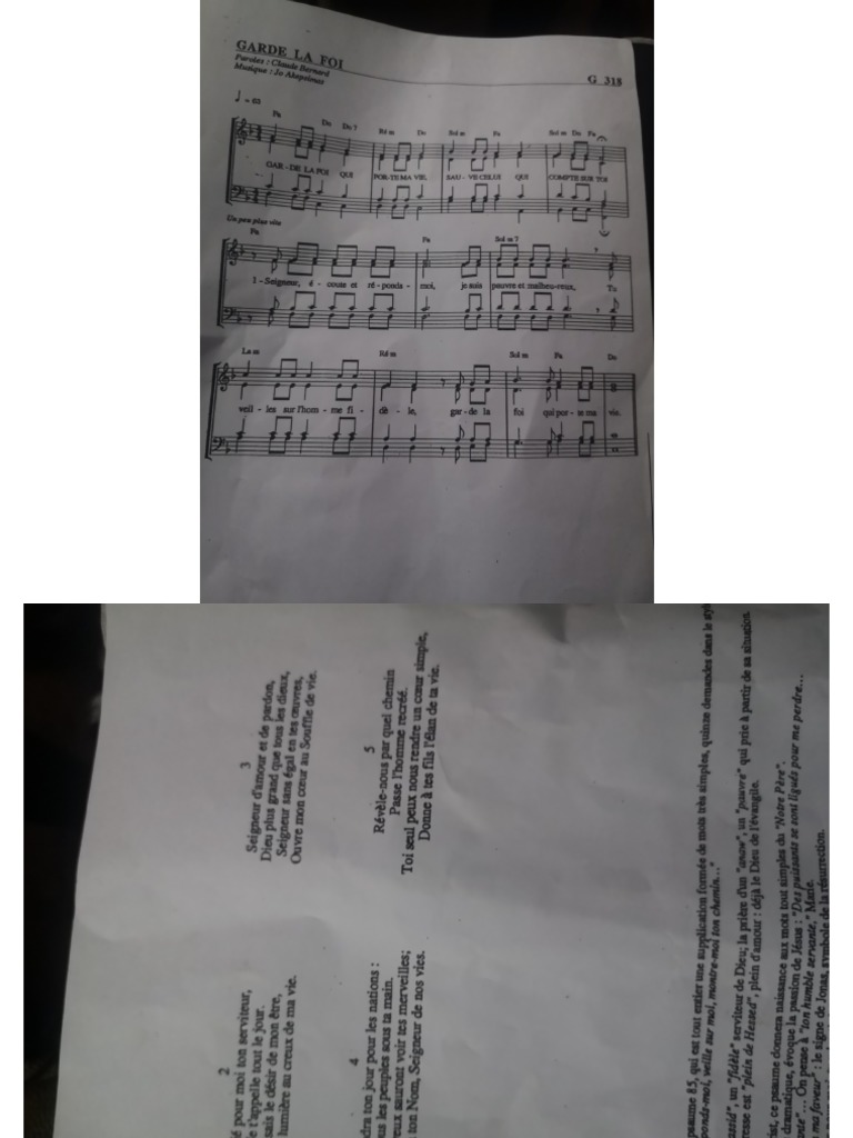 Garde La Foi Qui Porte Ta Vie | PDF