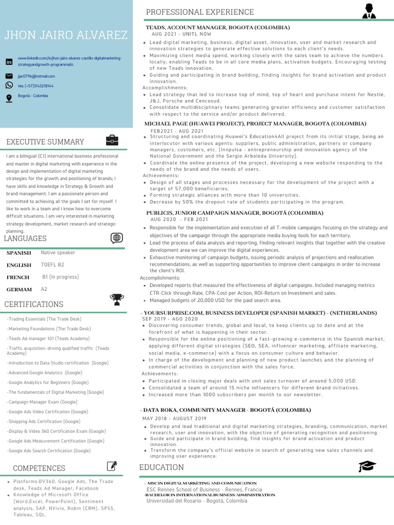Jhon Alvarez ENG | PDF | Digital Marketing | Brand
