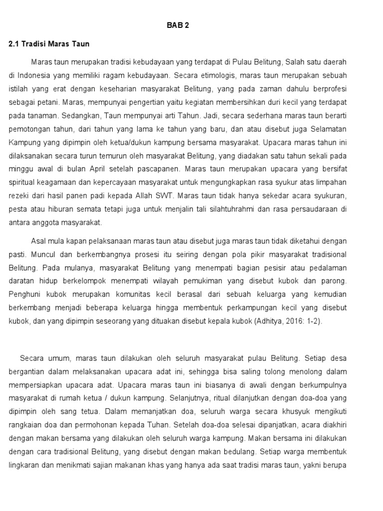 Tradisi Maras Taun di Desa Kayu Putih | PDF