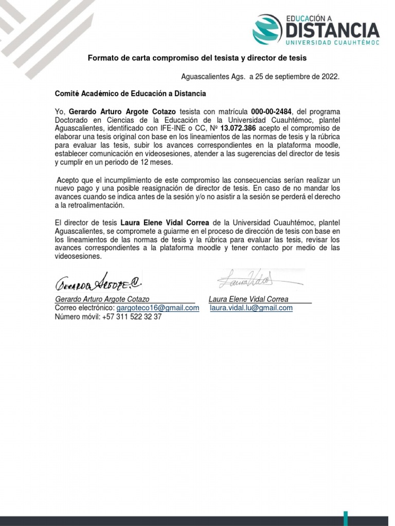 FLV-Formato de Carta Compromiso Del Tesista y Director de Tesis - Ead ...