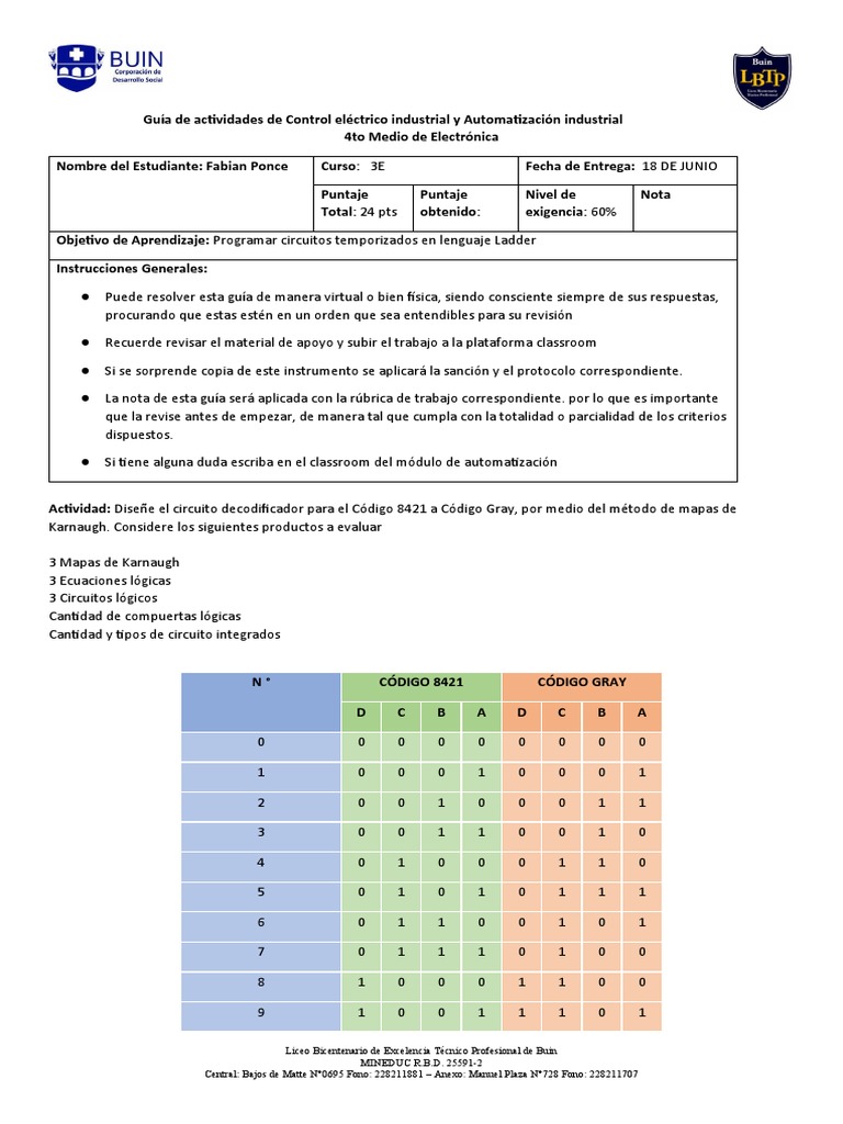 Guía de Actividades T2C2, Digitales FABIAN PONCE 3E | PDF ...