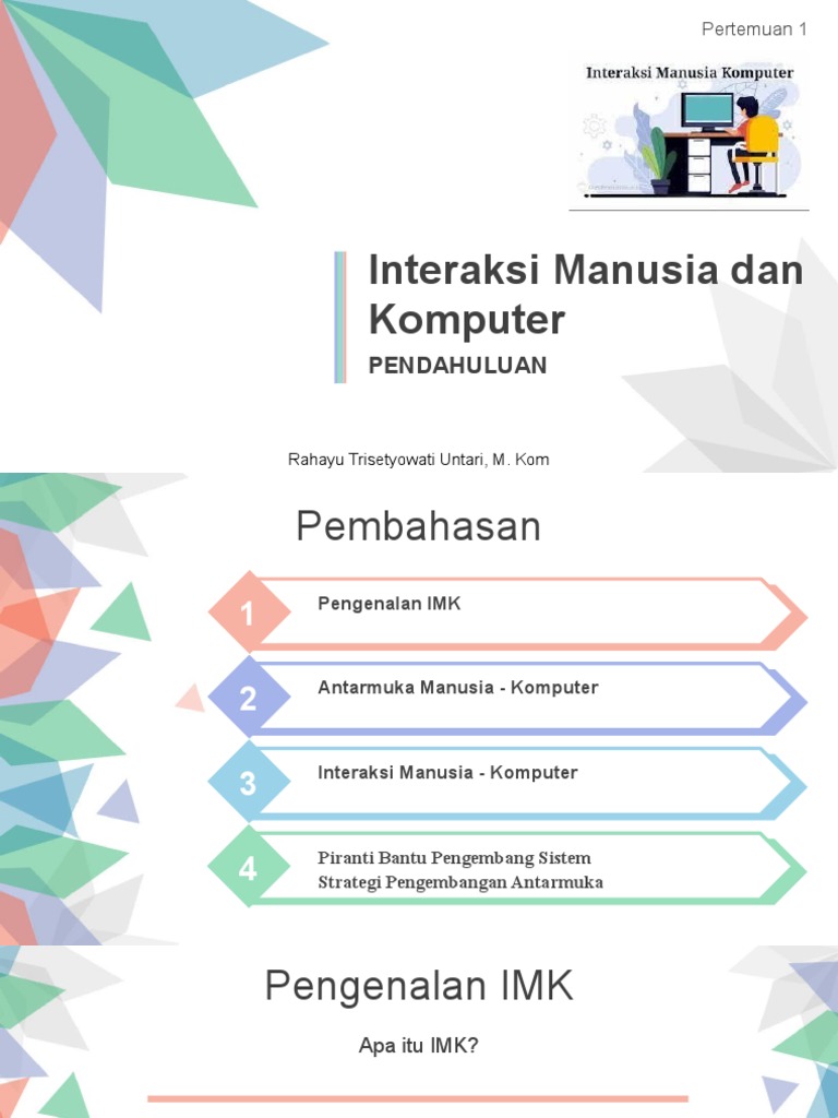 Pertemuan 1 IMK | PDF