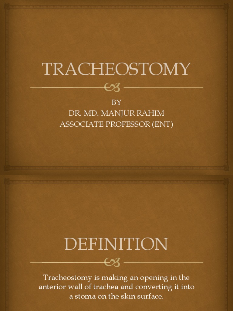 Tracheostomy | PDF | Larynx | Respiratory Tract