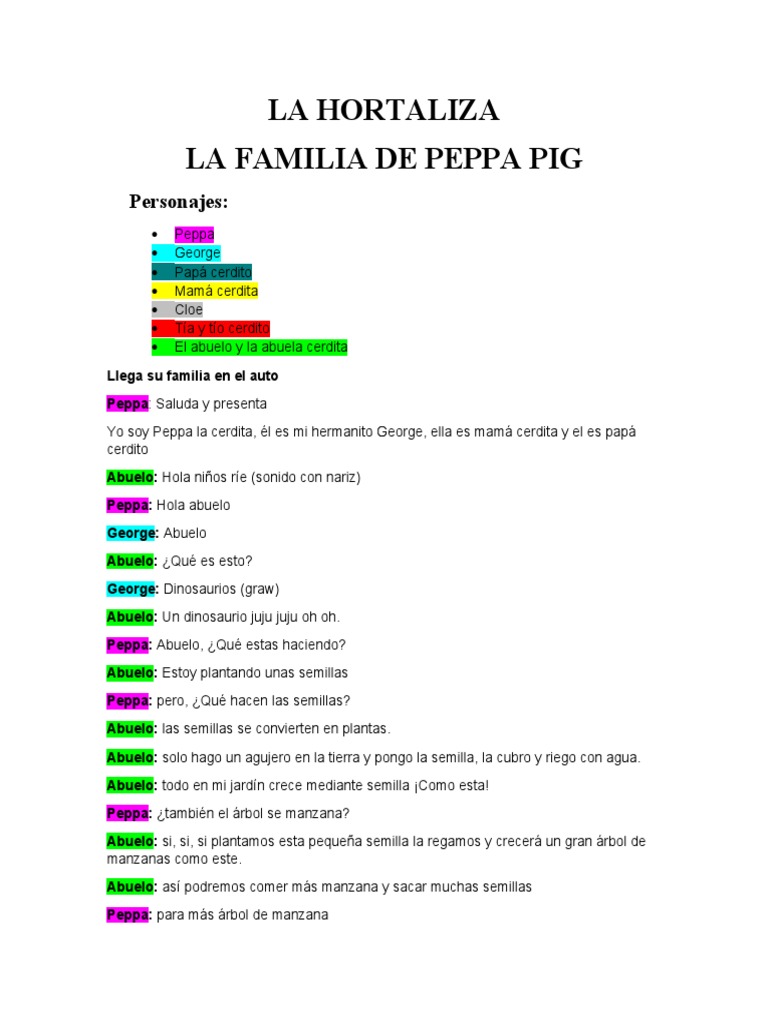 Peppa Pig: Plantando Semillas con Abuelo | PDF | Plantas