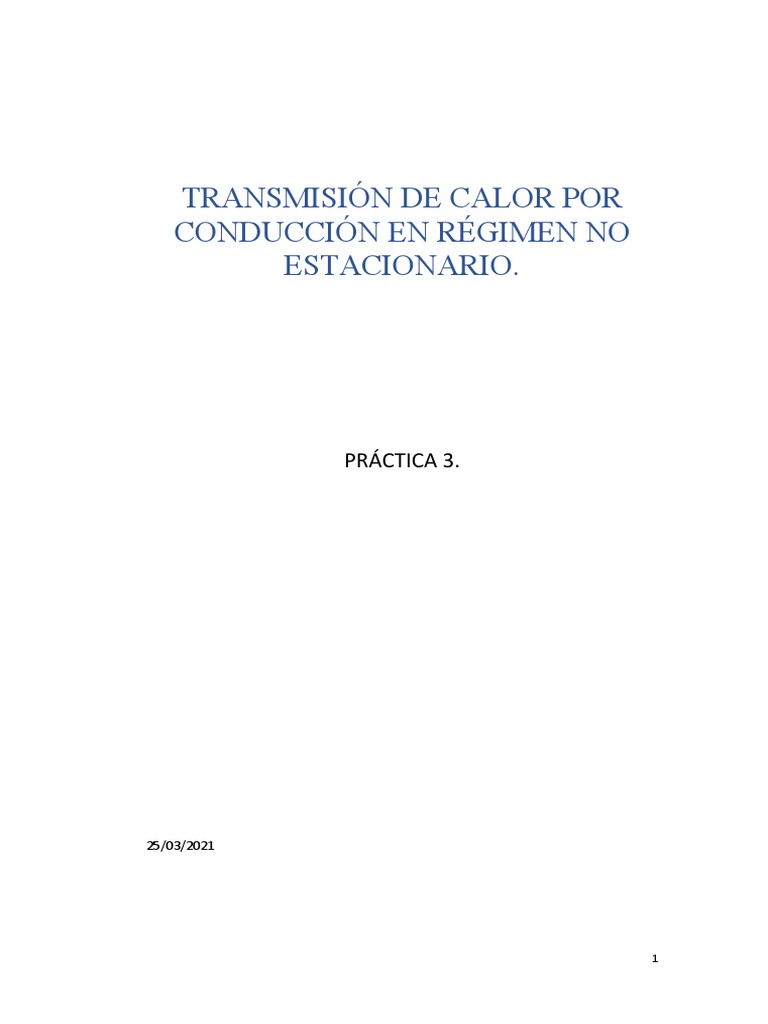 Practica 3 | PDF | Conduccion termica | Calor