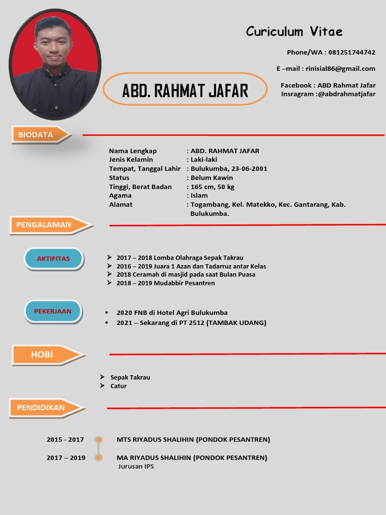 CV Abd Rahmat | PDF