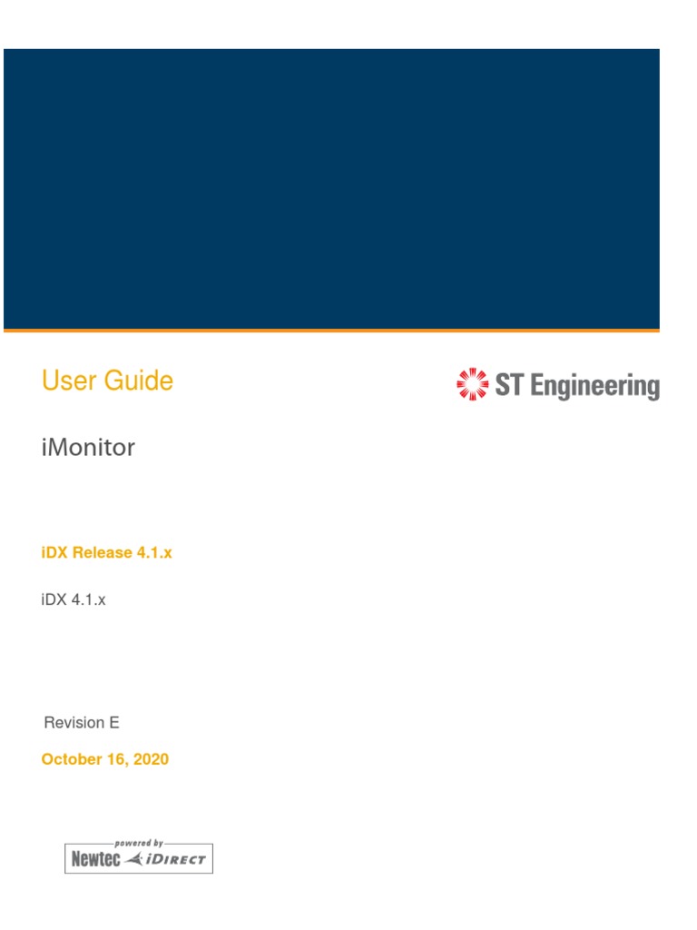 Modem IQ Idirect UG IMonitor IDX 4.1 T0000931 Rev E 10-16-20 | PDF ...