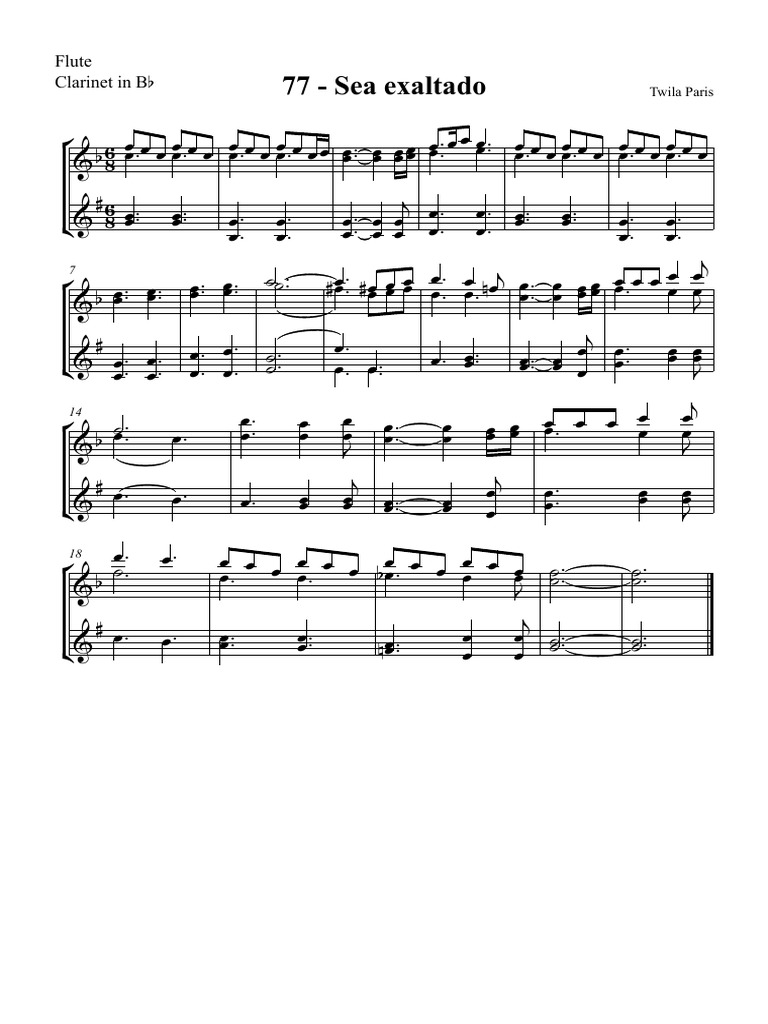77 - Sea Exaltado | PDF | Instruments de musique | Bois (musique)