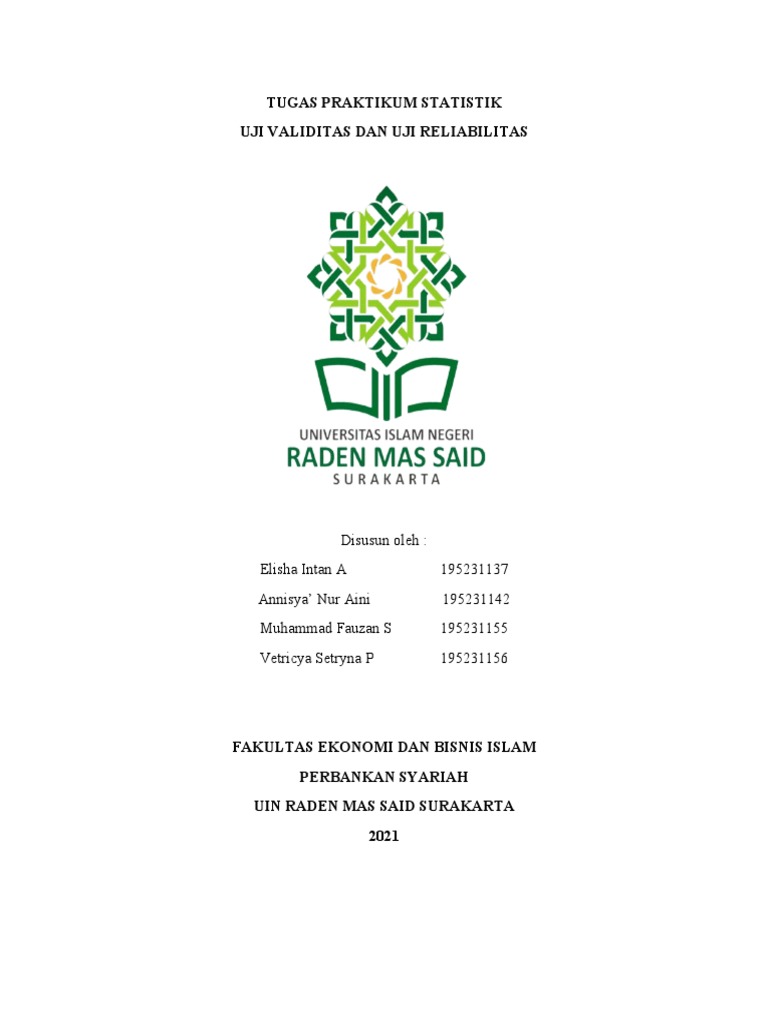 Uji Validitas Dan Uji Reliabilitas 1 | PDF Uji Validitas Dan Uji Reliabilitas 1 | PDF