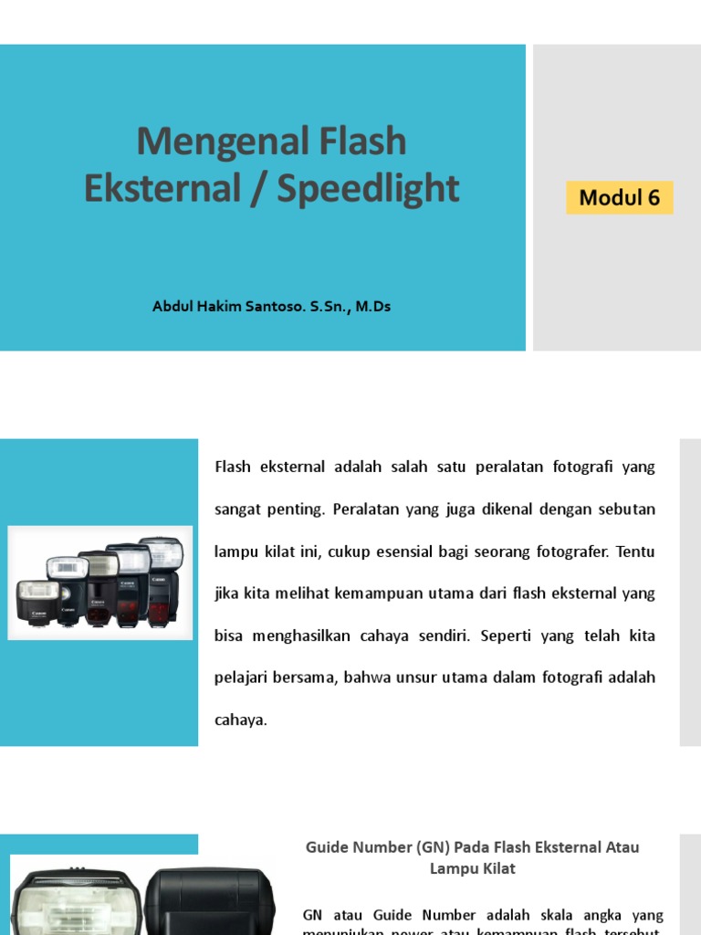 Mengenal Flash Eksternal Speedlight | PDF