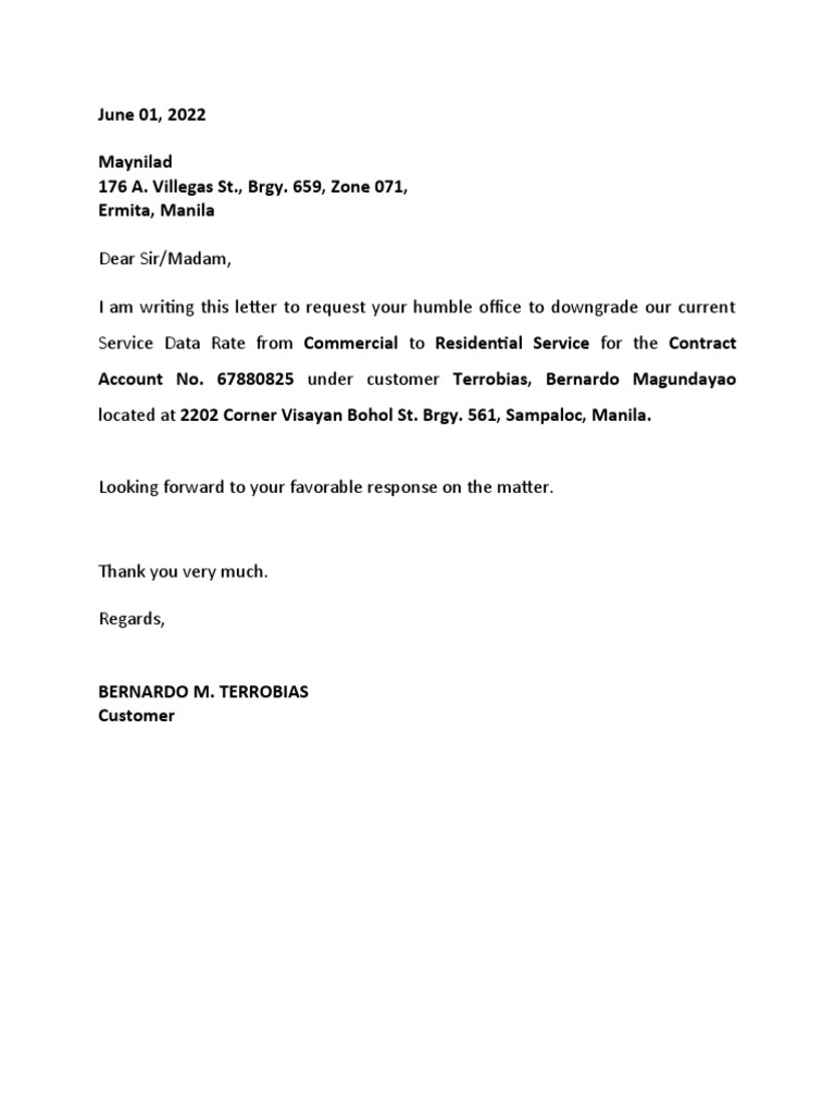 Meralco Request | PDF | Business | Law