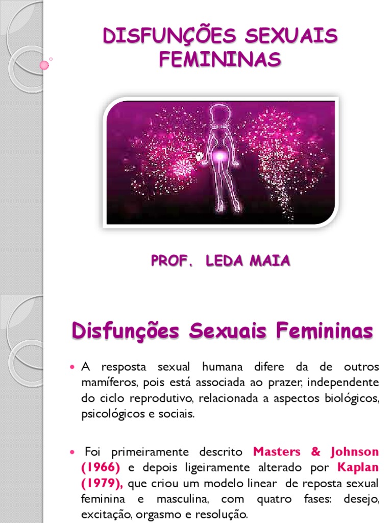 Disfunções Sexuais Femininas Pdf Disfunção Sexual Relação Sexual