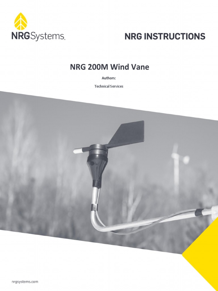 NRG 200M Wind Vane Instructions | Download Free PDF | Sensor | Calibration