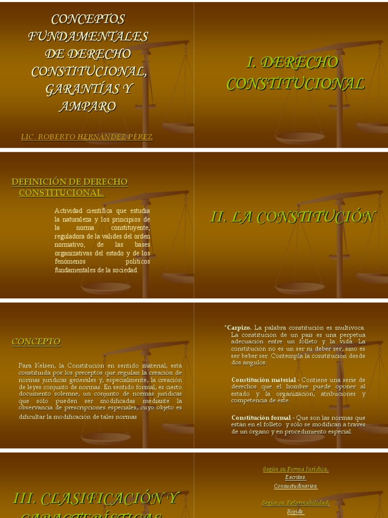 Microsoft PowerPoint - CONCEPTOS FUNDAMENTALES DE DERECHO CONSTITUCIONAL, GARANTÍAS Y AMPARO LIC ...