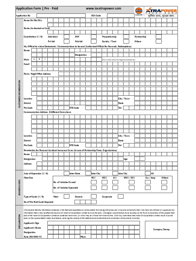 XTRAPOWER Application Form | PDF | Personal Identification Number | Cheque