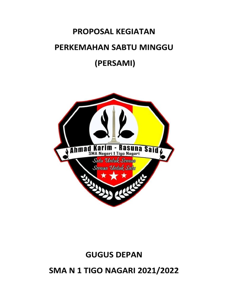 Contoh Proposal Persami Sma N 1 Tigo Nagari | PDF