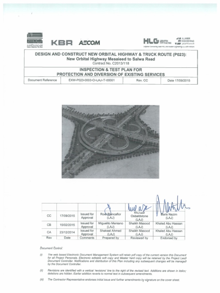 Inspection and Testing Plan for the Protection and Diversion of ...