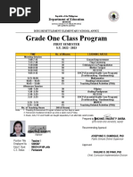 Grade 3 Class Program 2022-2023 | PDF | Schools | Learning