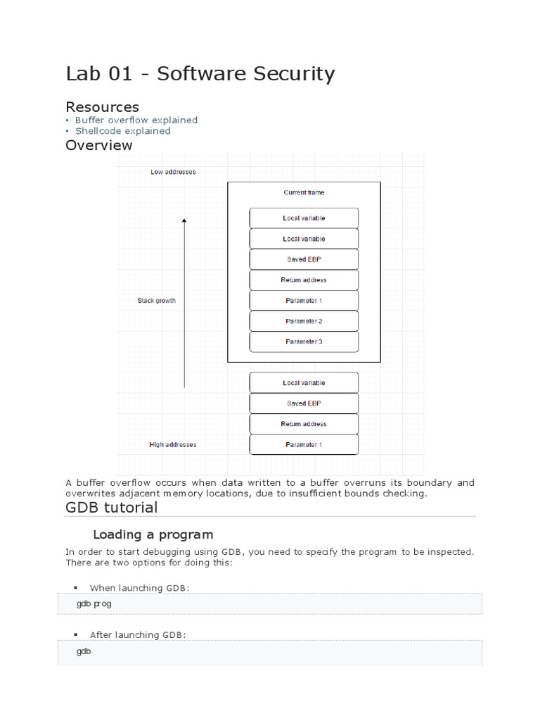 LAB - Chapter 3.1 - Software Security - GDB - Ex | PDF | Computer Data ... LAB - Chapter 3.1 - Software Security - GDB - Ex | PDF | Computer Data ...