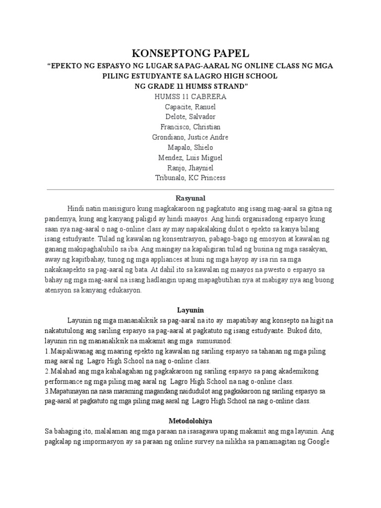 Konseptong Papel | PDF