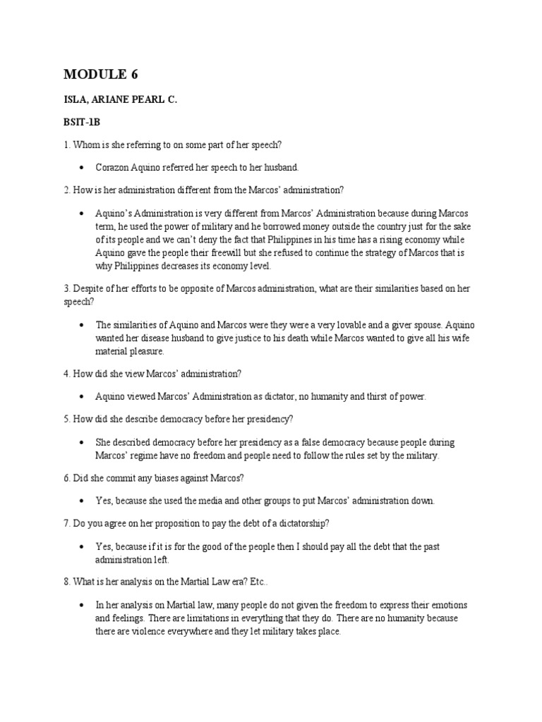 Module 6 3 4 Gec | PDF | Corazon Aquino | Tagalog Language