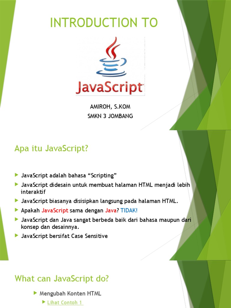 01-Introduction To JS | PDF