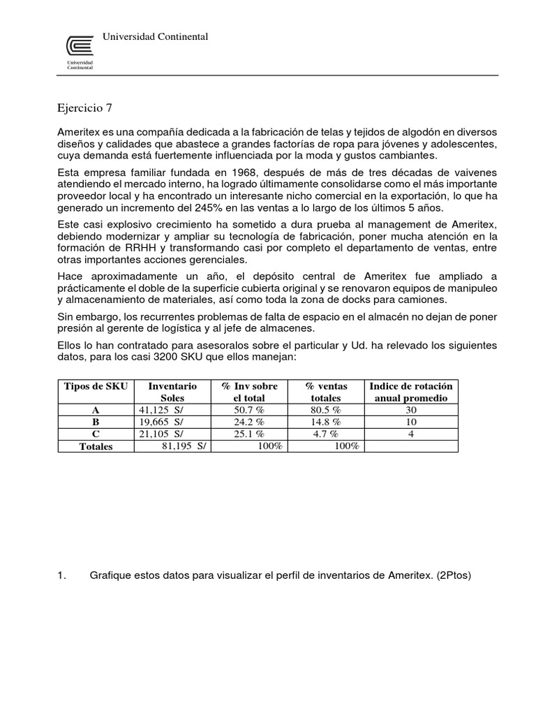 Ejercicio 7 Cadena de Suministro | PDF | Inventario | Economias