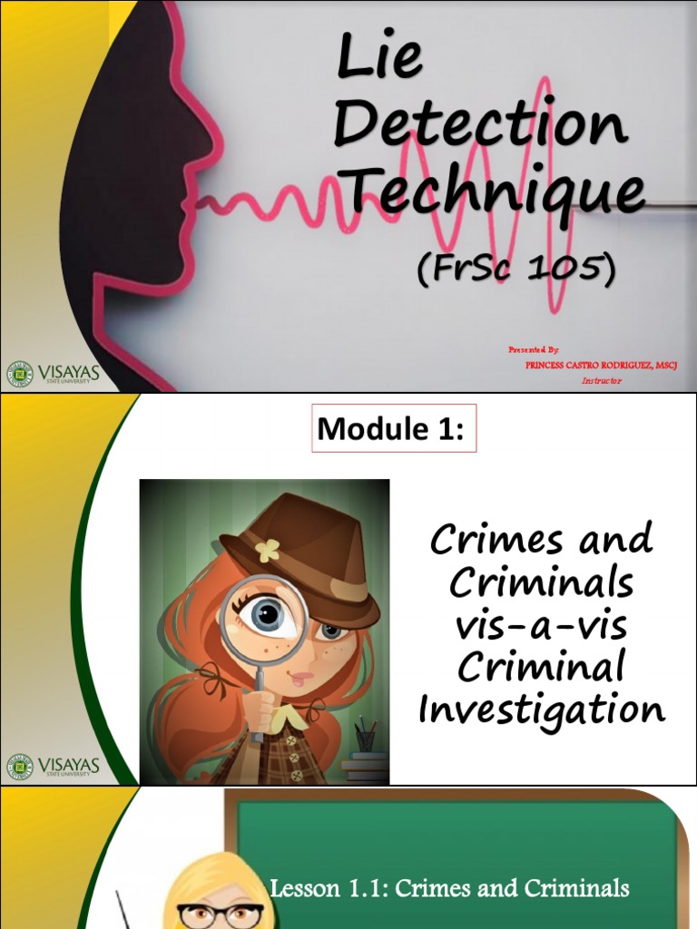 Module I Polygraphy | PDF | Forensic Science | Crimes
