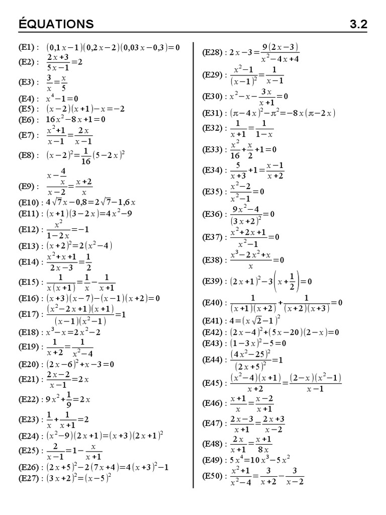 2 Equations Exos Pdf