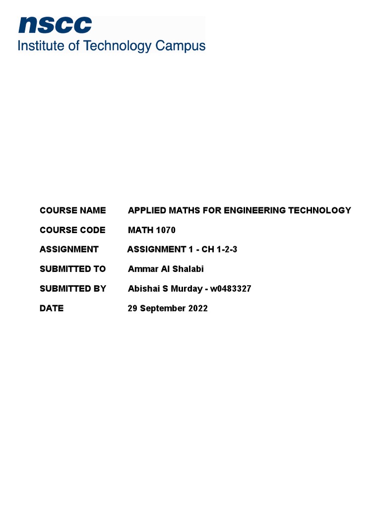 Assignment 1 - Ch1 - 2 - 3 | PDF | Art | Technology & Engineering