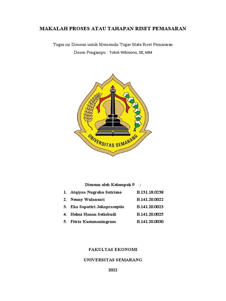 Kel 9 - Tahapan Riset Pemasaran | PDF | Komputer