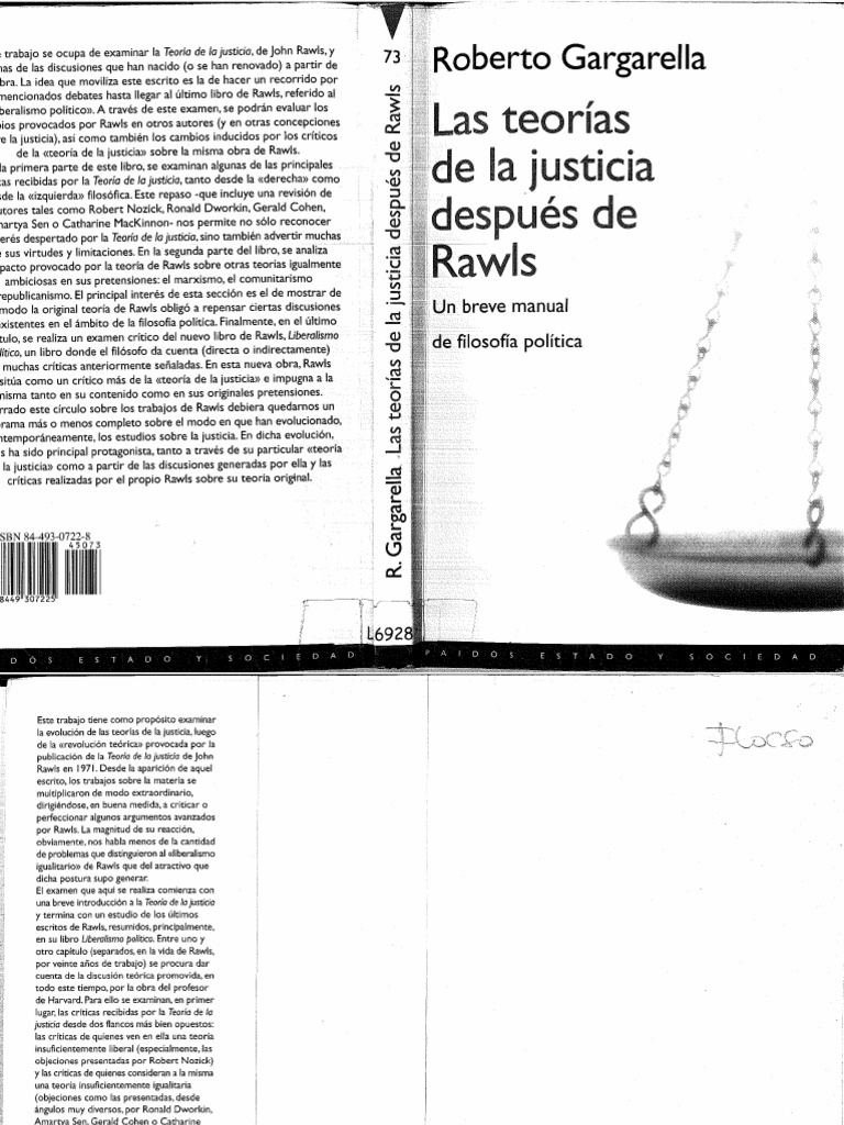 Gargarella Roberto Las Teorias De La Justicia Despues Rawls Pdf
