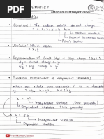 Physics Class 11 Motion in A Straight Line Notes | PDF | Velocity ...