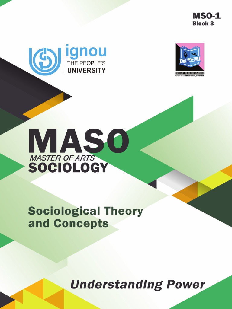 Mso 01 Block 03 | PDF | Power (Social And Political) | Sociology