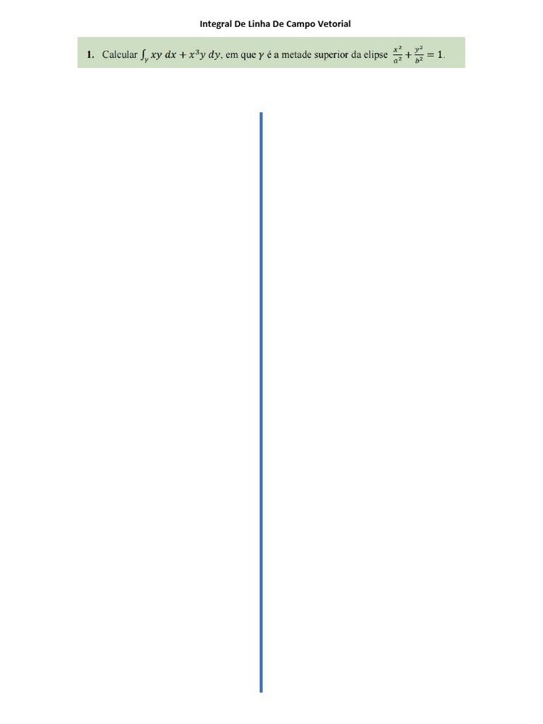 Integral de Linha de Campo Vetorial | PDF Integral de Linha de Campo Vetorial | PDF