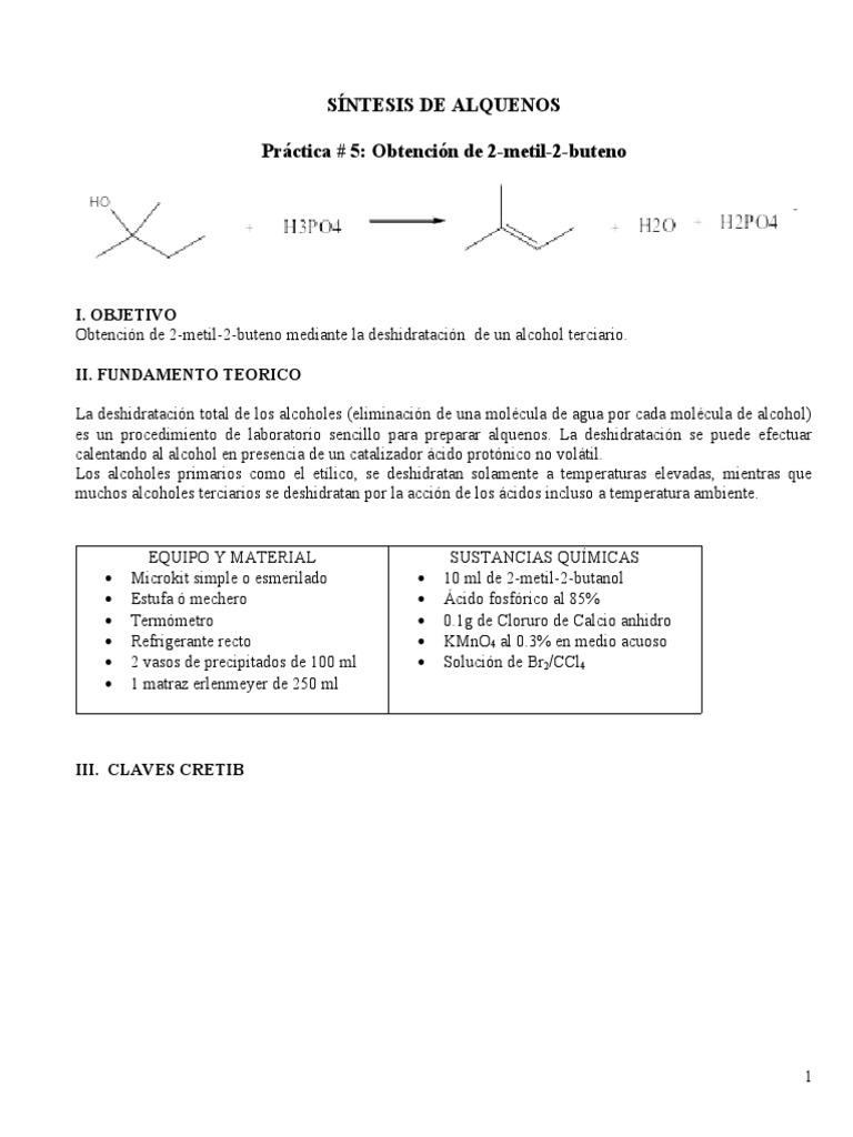 Alquenos | PDF | Destilación | Agua