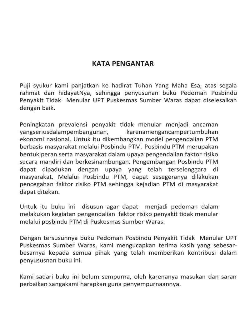 Pedoman Posbindu Ptm Pdf Pengembangan Diri Kesehatan Holistik