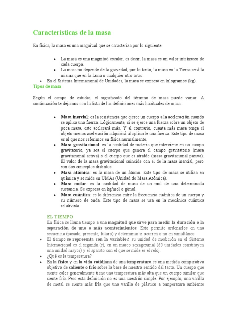 Fisica 1 | PDF | Masa | Gravedad