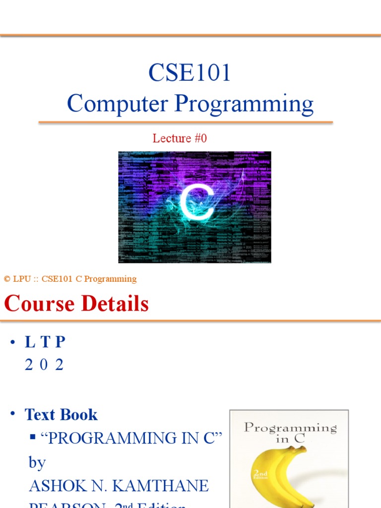 Cse L0 (Introduction) | PDF | C (Programming Language) | Software Engineering