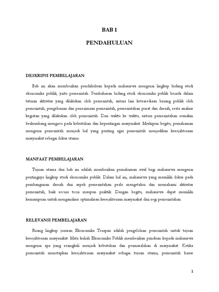 Pemahaman Ekonomika Publik dan Pemerintah | PDF