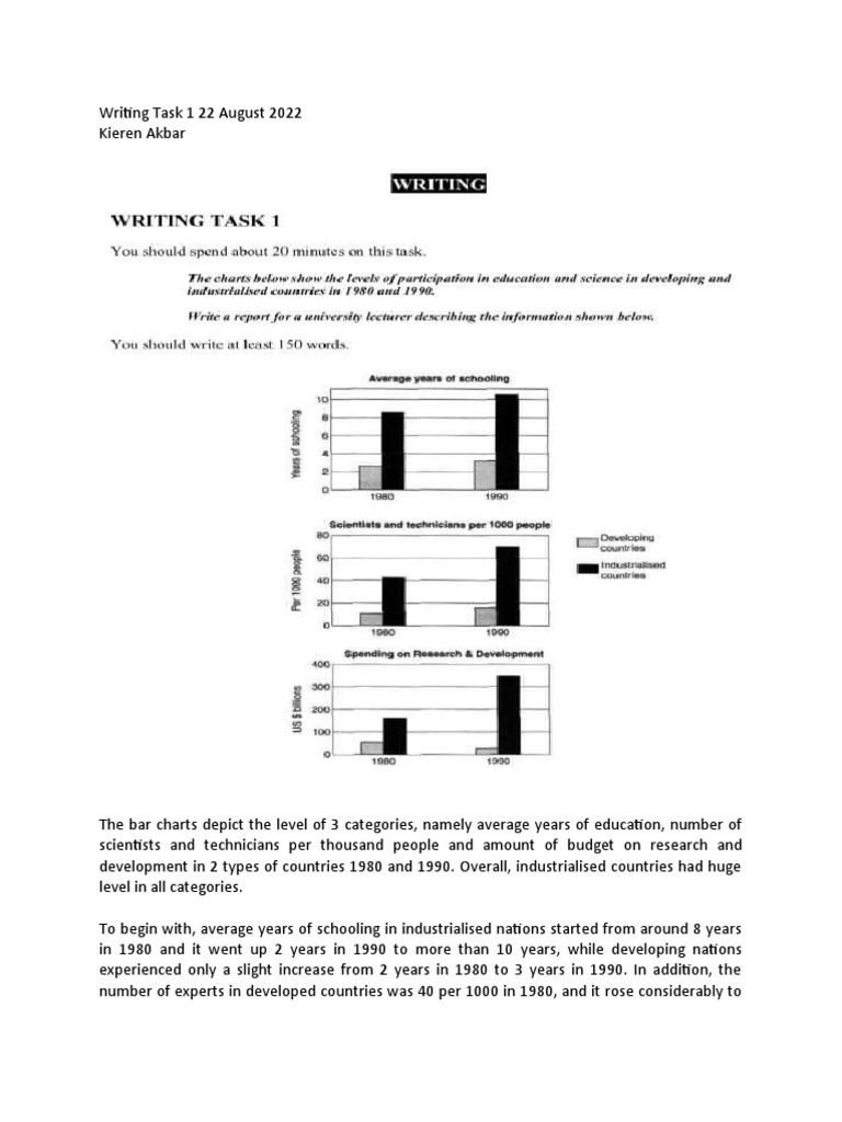 Writing Task 1 22 August 2022 | PDF | Finance & Money Management
