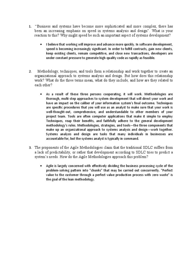 System Analysis And Design 01 Pdf Software Development Process