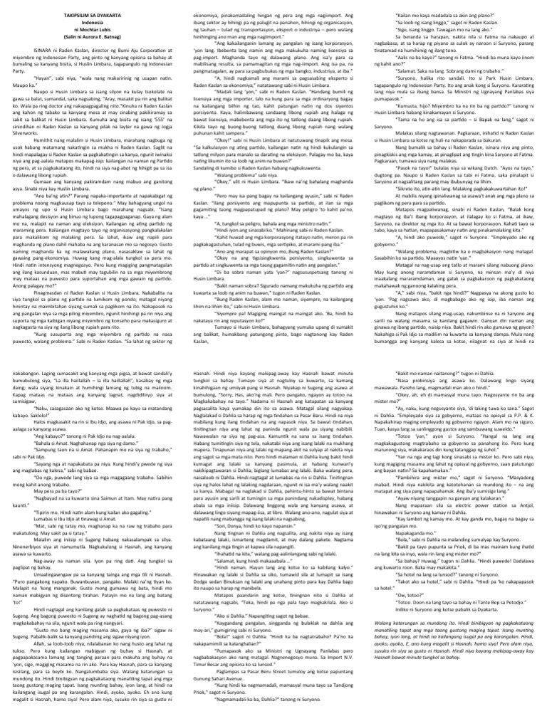 Takipsilim Sa Dyakarta | PDF