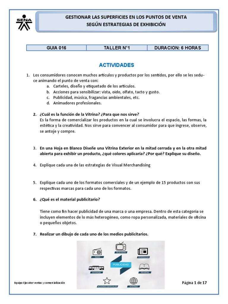 TALLER1 - GUIA017 - Visual Merchandising | PDF | Marketing | Mercado ...