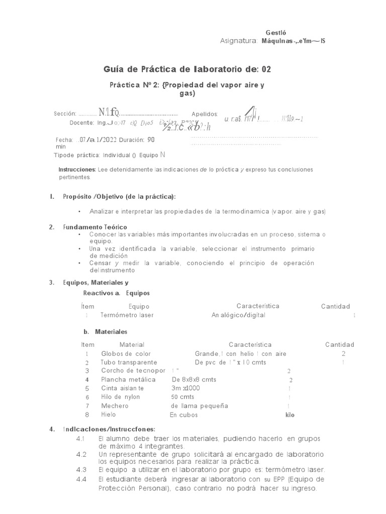 Guía de Laboratorio #2 | PDF | Temperatura | Calor